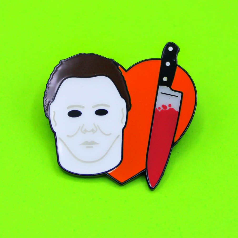 Heart Michael Myers Enamel Pin Dead Disco