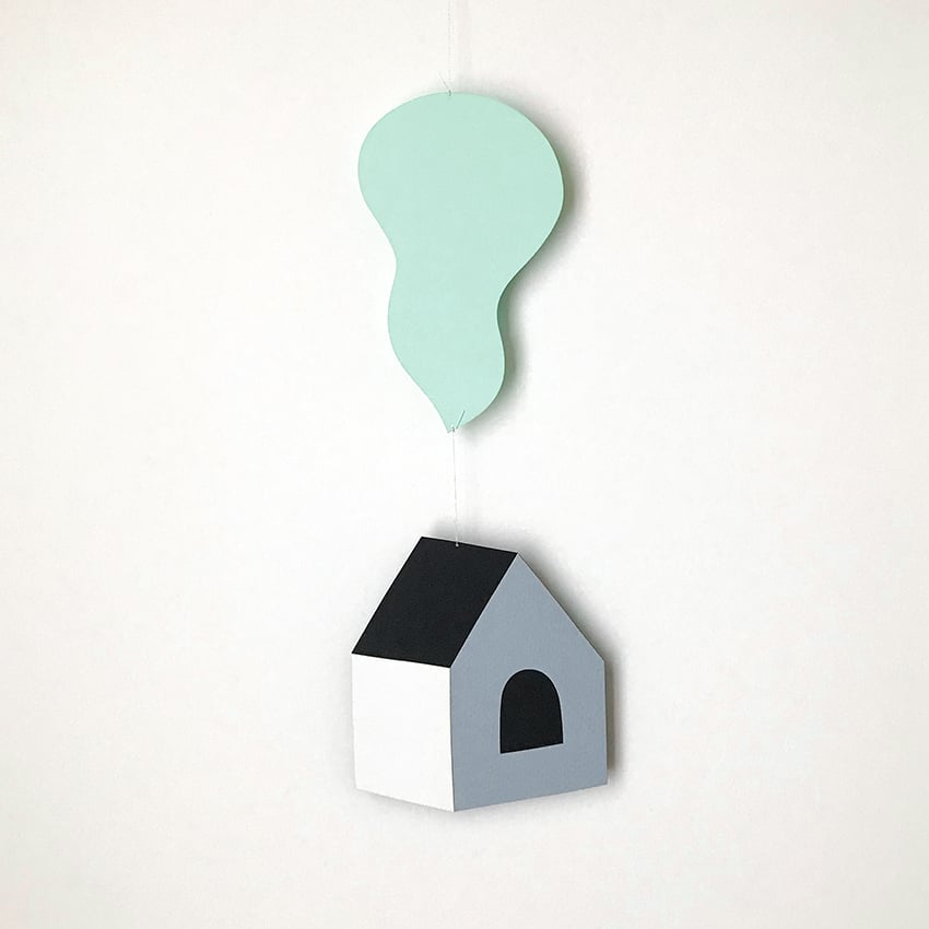 House & Smoke, paper mobile | Papier Mobile