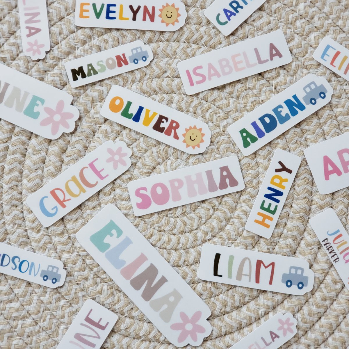 Custom Waterproof Name Stickers | nelheedesign