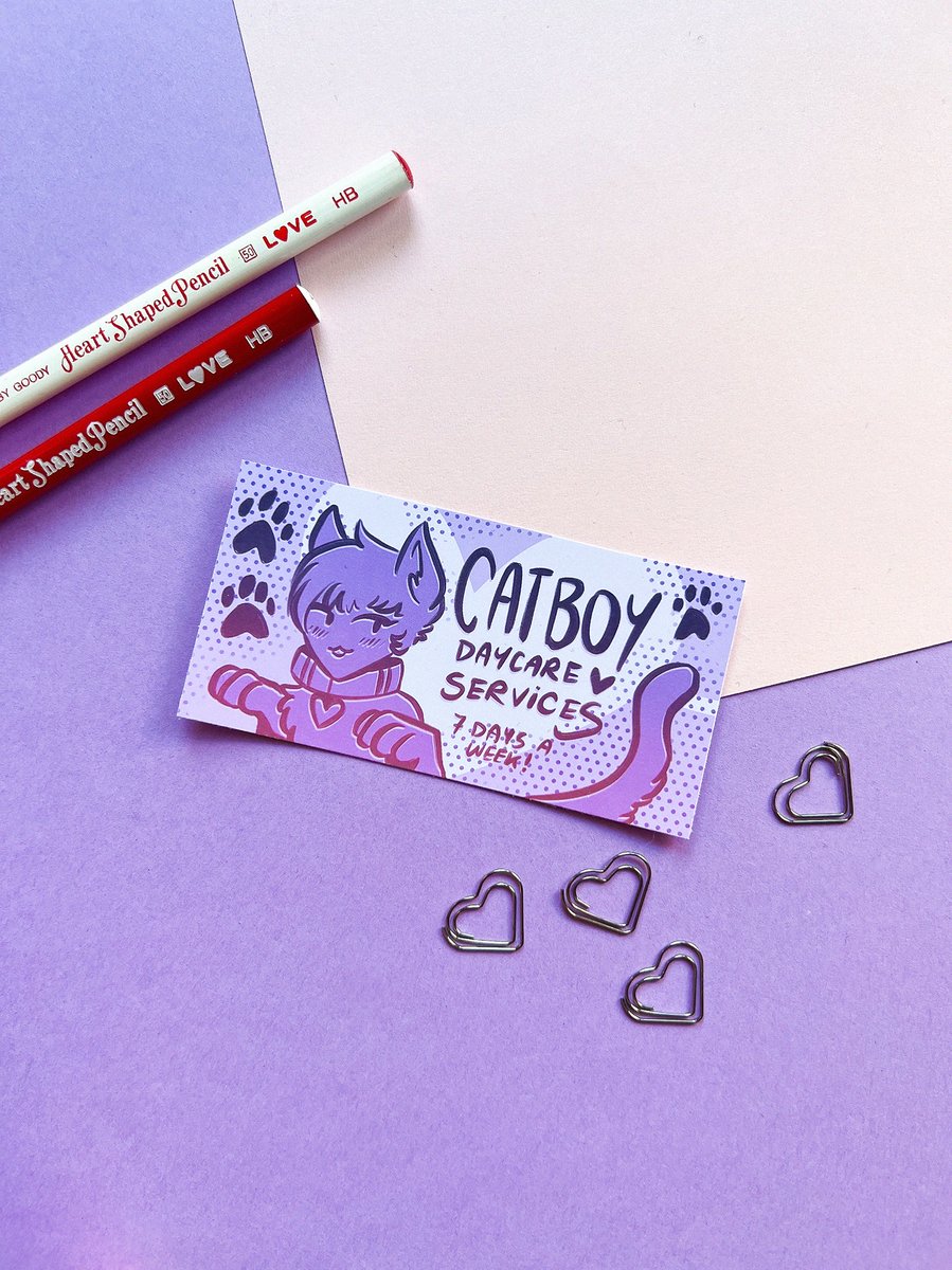 Catboy daycare service sticker | mangomilkstudio