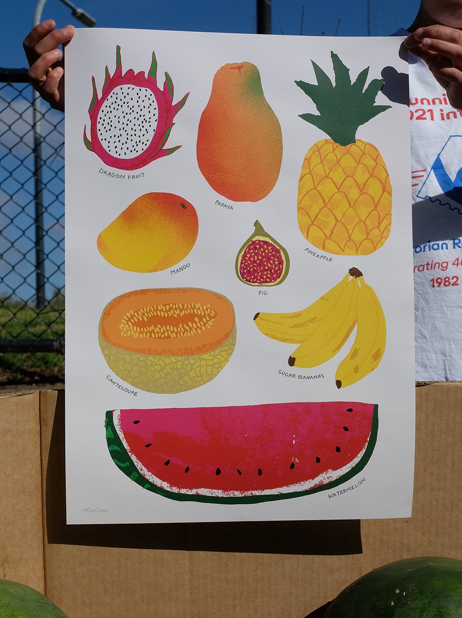 Market Poster: Tropical Fruit | Alice Oehr's Shop