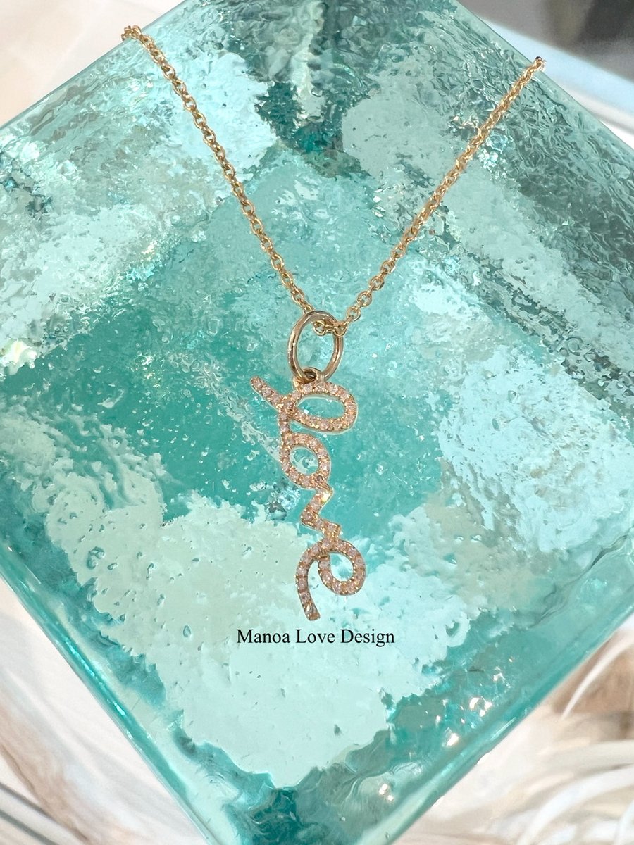 14k solid gold diamond love | Manoa Love Design
