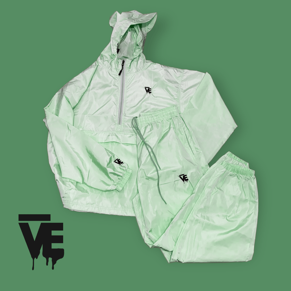 Mint Unisex Windbreaker Set | Vintage Extinction