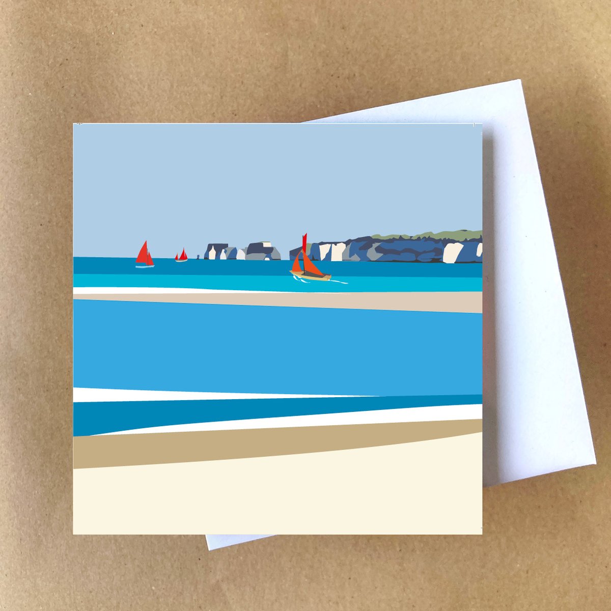 STUDLAND, DORSET GREETINGS CARD | Ben Spurling Art