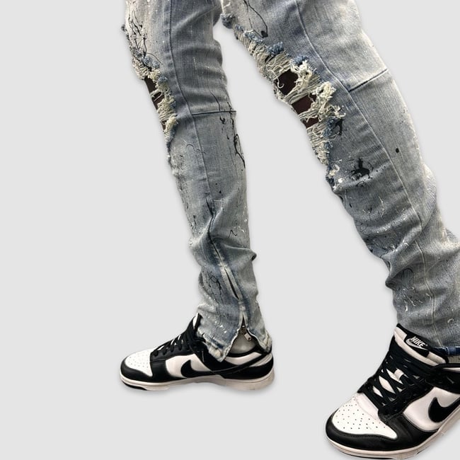 Destroy Painted Jean | savage couture paris