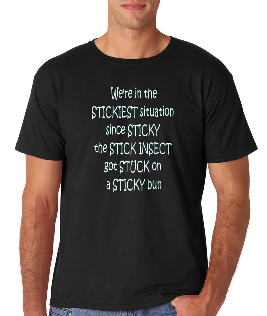 Sticky the Stick Insect (portrait) | MYSTIC MACKEREL MARVELLOUS TEES