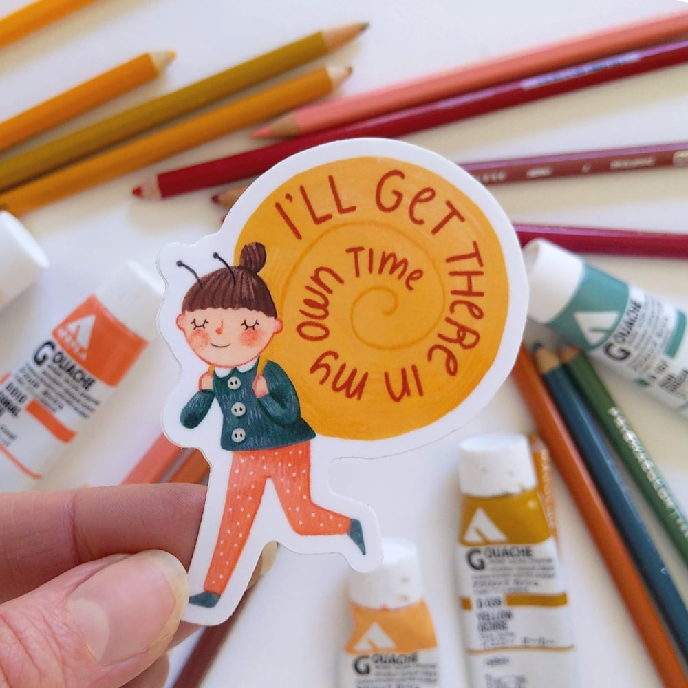 Artwork by Julianna Swaney — Snail Girl Sticker Artwork by Julianna Swaney — Snail Girl Sticker