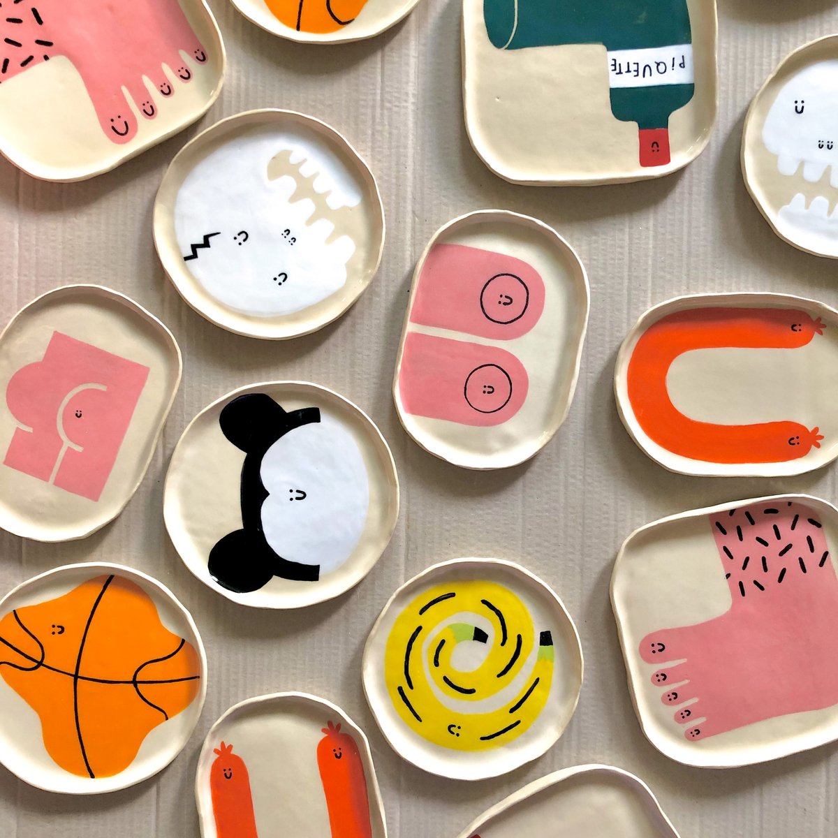 HAPPY THINGS PLATE | WOBBLY STUDIO