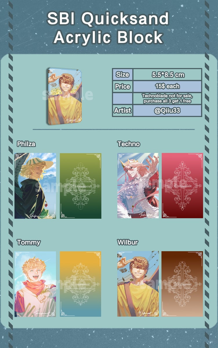 [In-Stock] Fanmade SBI Quicksand Acrylic Block | N3ko Merch