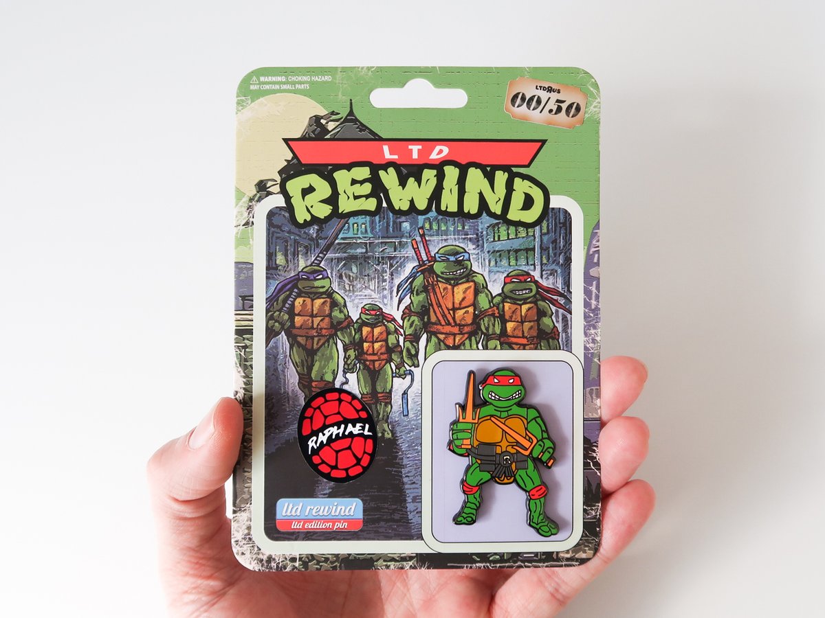 Raphael TMNT - Hard Enamel Pin - 1988 Playmates Style | LTD Rewind