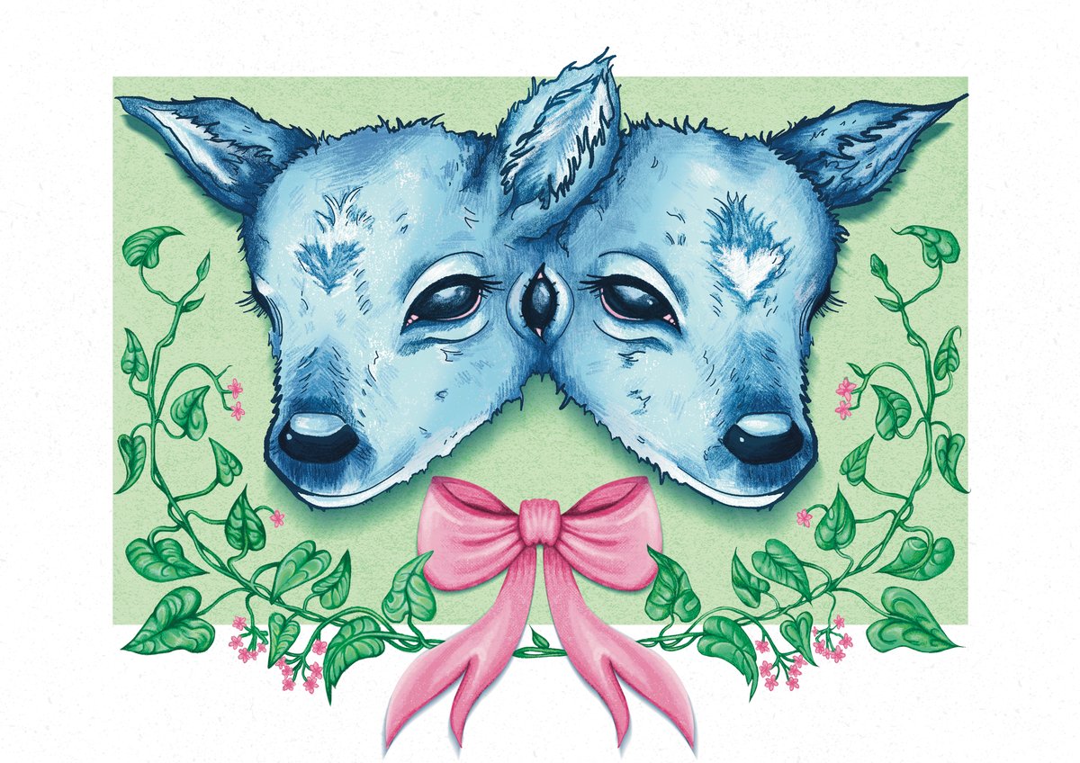 'CONJOINED DEER' A4 print | Ava Marinos