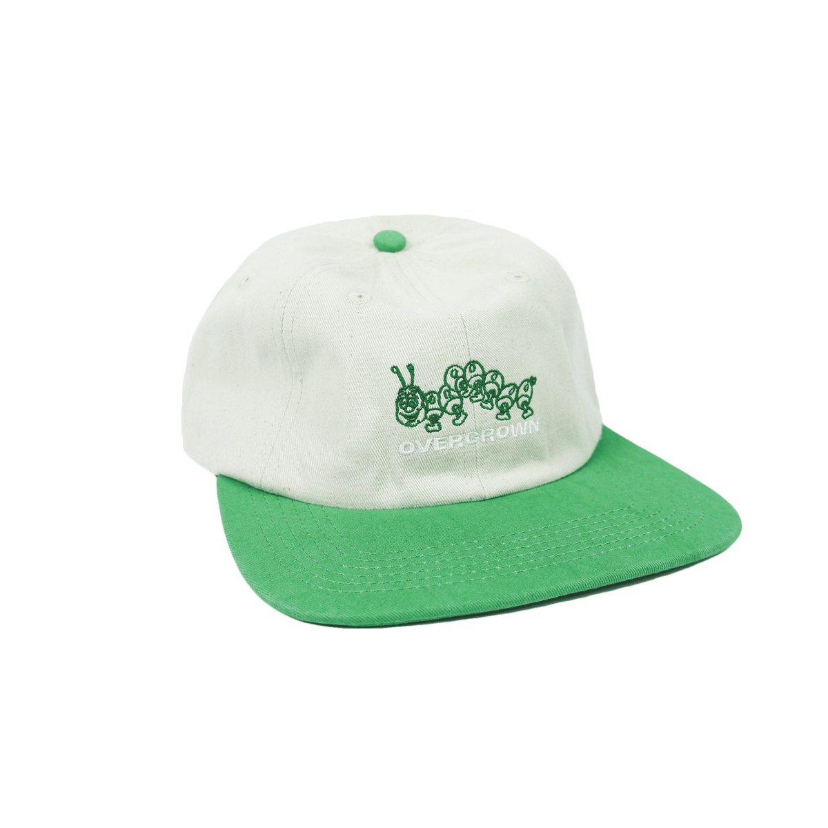 ORGANIC 'CATERPILLAR' CAP IN NATURAL/GREEN | Overgrown.Co