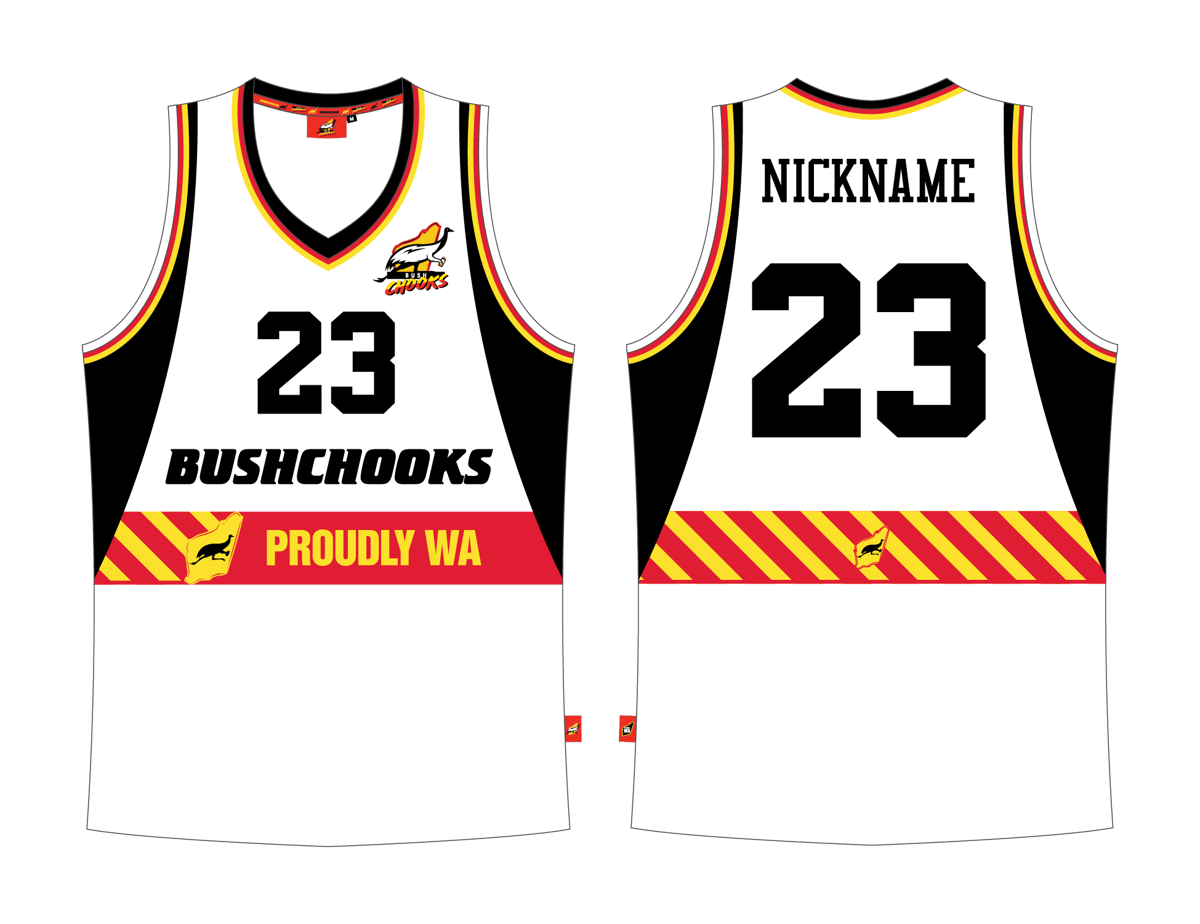 Bushchook White Basketball Jersey | Uncle Bushchook