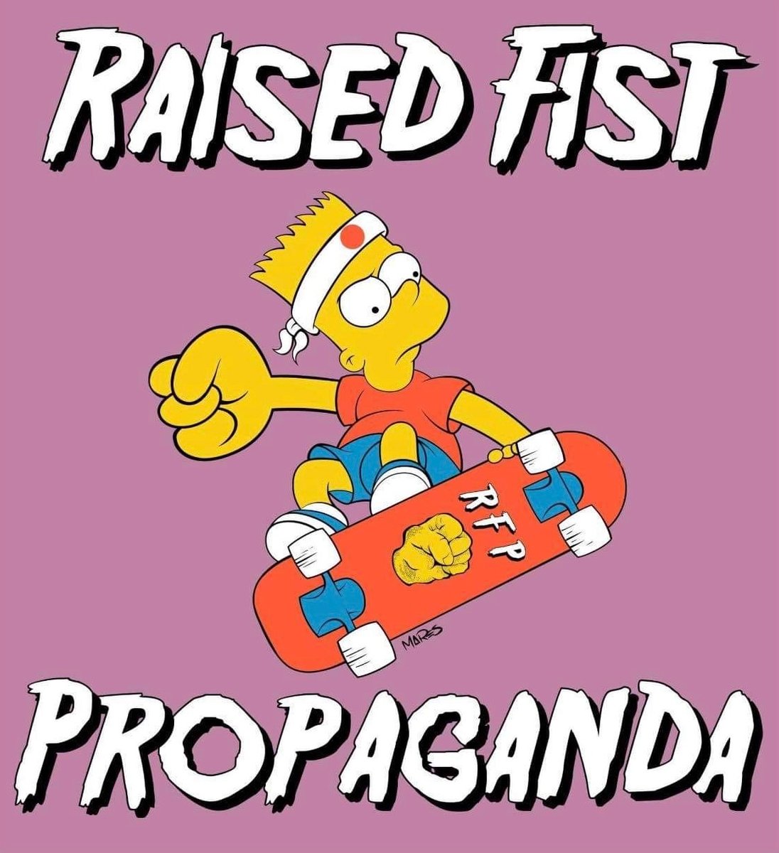Bart Simpson Fist Tee | Raised Fist Propaganda