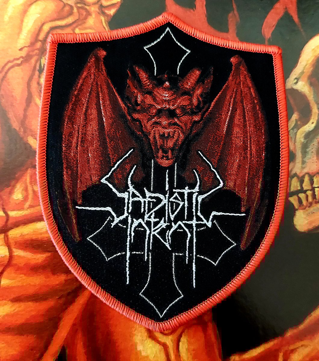 SADISTIC INTENT - WINGED DEMON AND LOGO SHEILD PATCH | Underground Force Productions