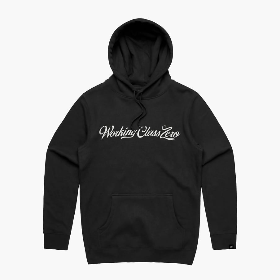WORKING CLASS ZERO — Tradition Script Hood (BLACK)