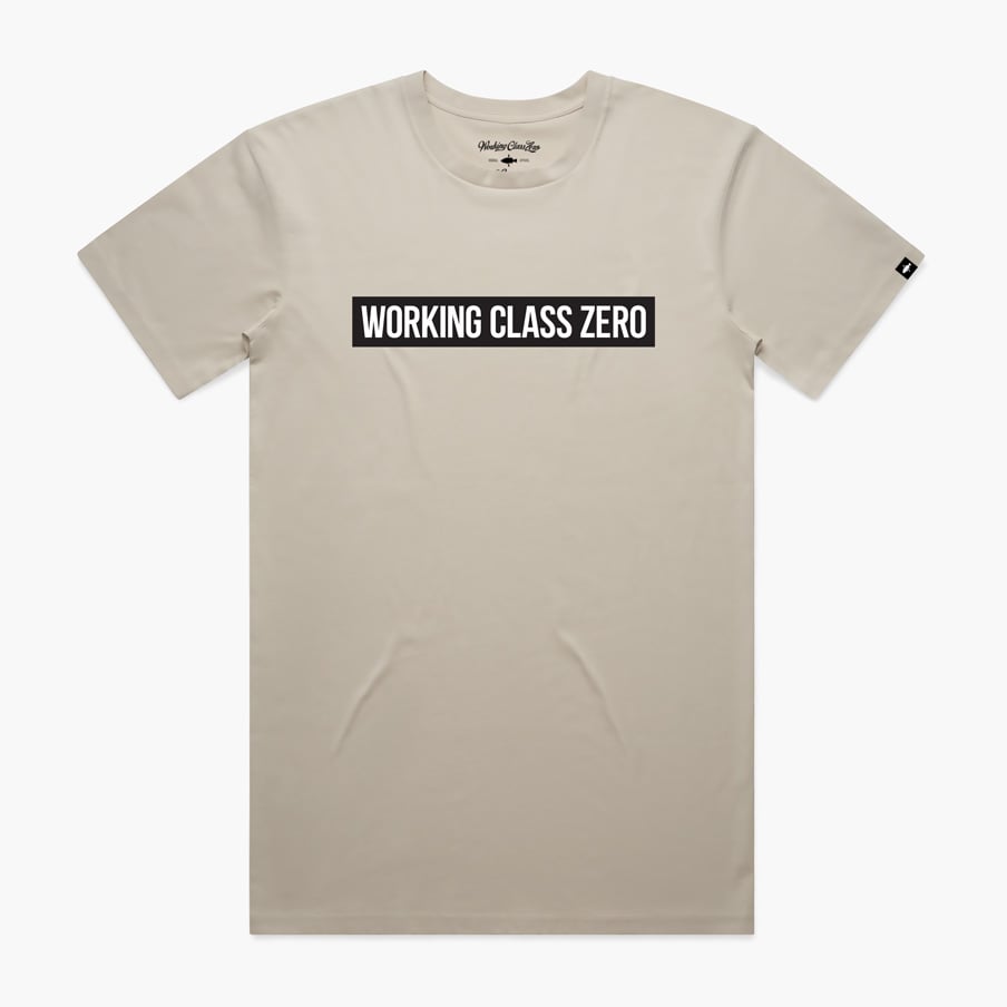 WORKING CLASS ZERO — Standard Logo Tee (BONE)
