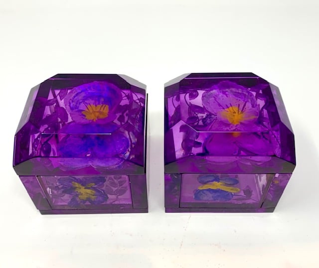 Painted Jumbo Mini Pansy Boxes - Purple | BLUE TREE