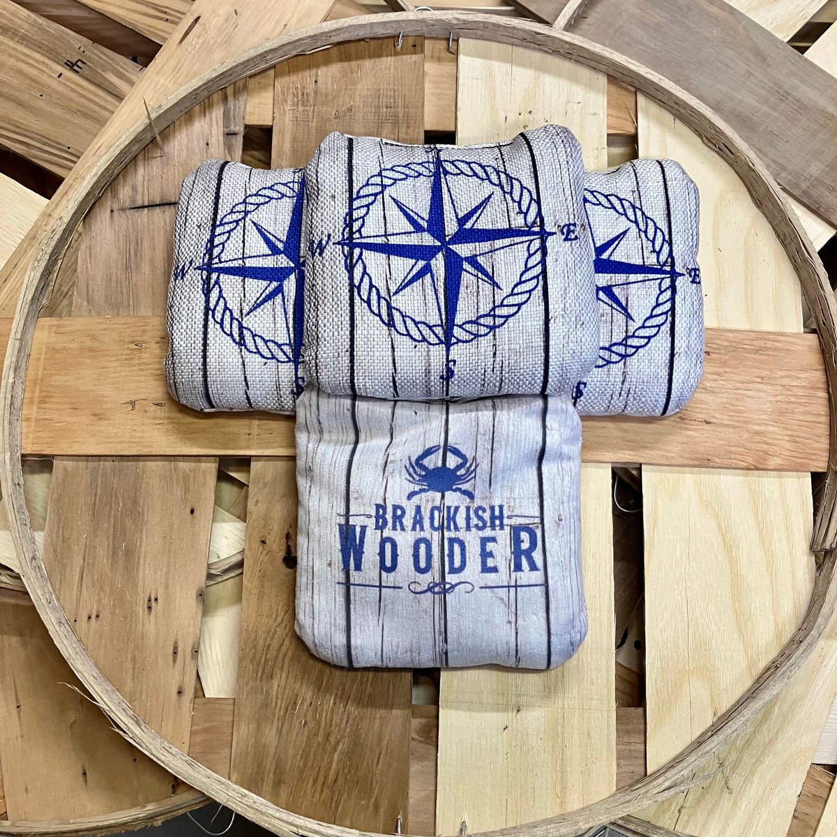 Compass Rose - Whitewashed | Brackish Wooder