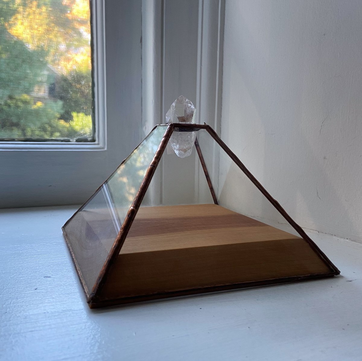 Crystal Topped Pyramid Box, Large no.2 / ABJ glassworks