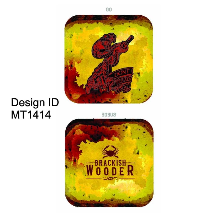 Dont Tread on Me - Grunge - Red & Yellow | Brackish Wooder