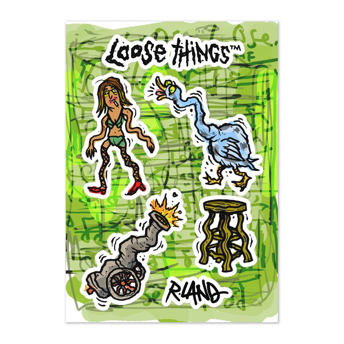 Loose Things Sticker Sheet NEW!!! | R. Land