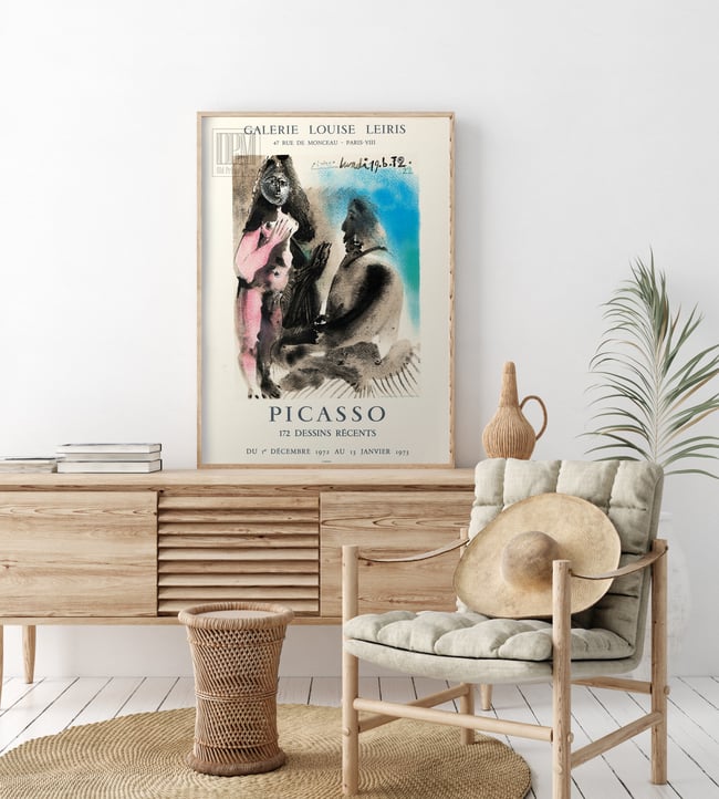 Pablo Picasso Galerie Louise Leiris 1972 Exhibition Poster Wall