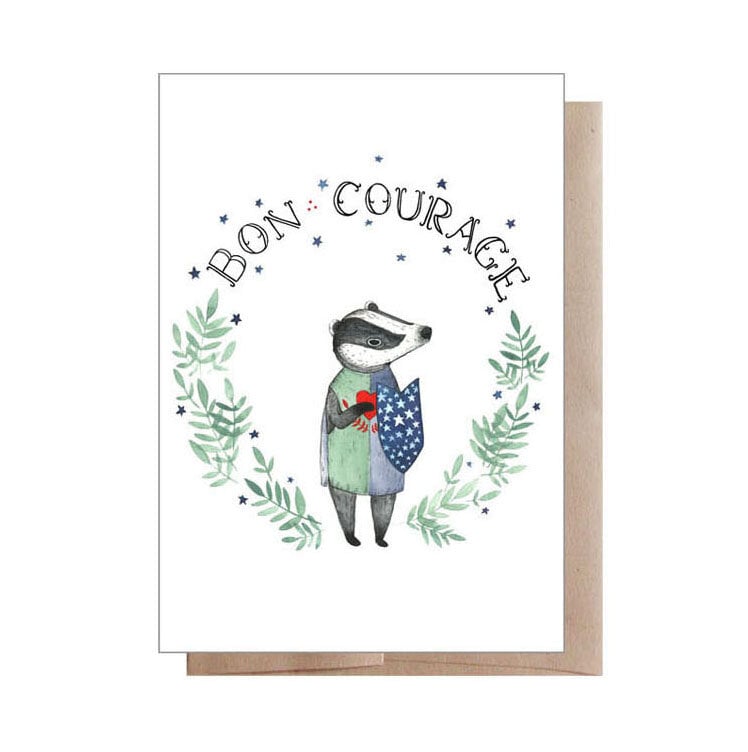 Bon Courage Card | Marika Paz Illustration