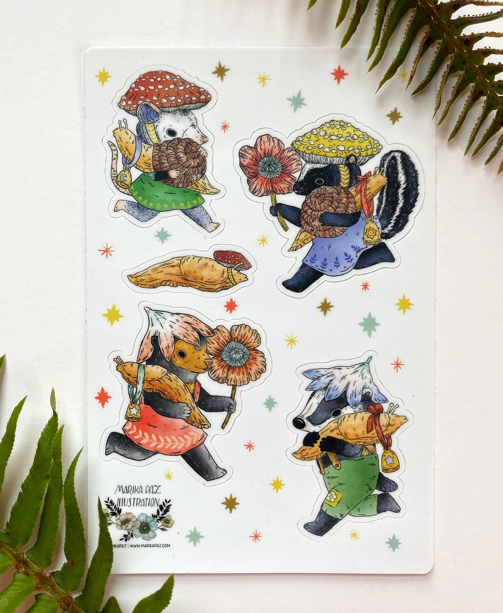 Friends of Slugs Sticker Sheet | Marika Paz Illustration