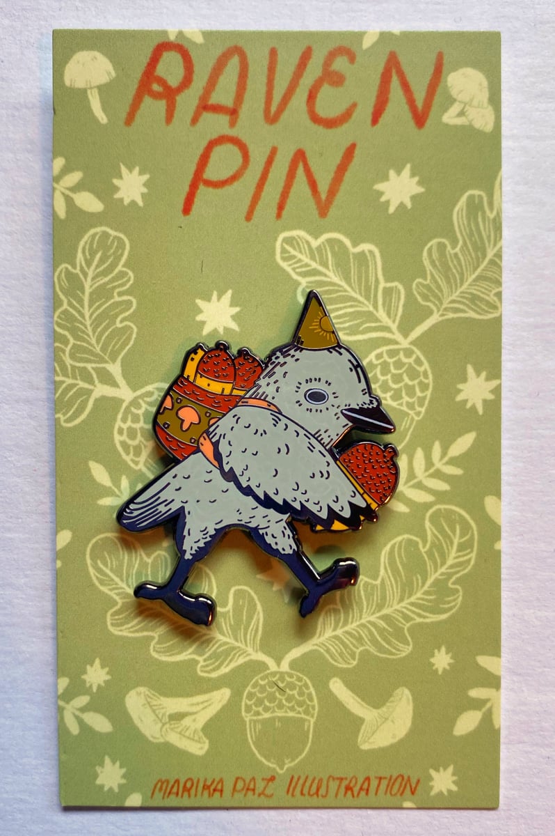Raven Pin | Marika Paz Illustration