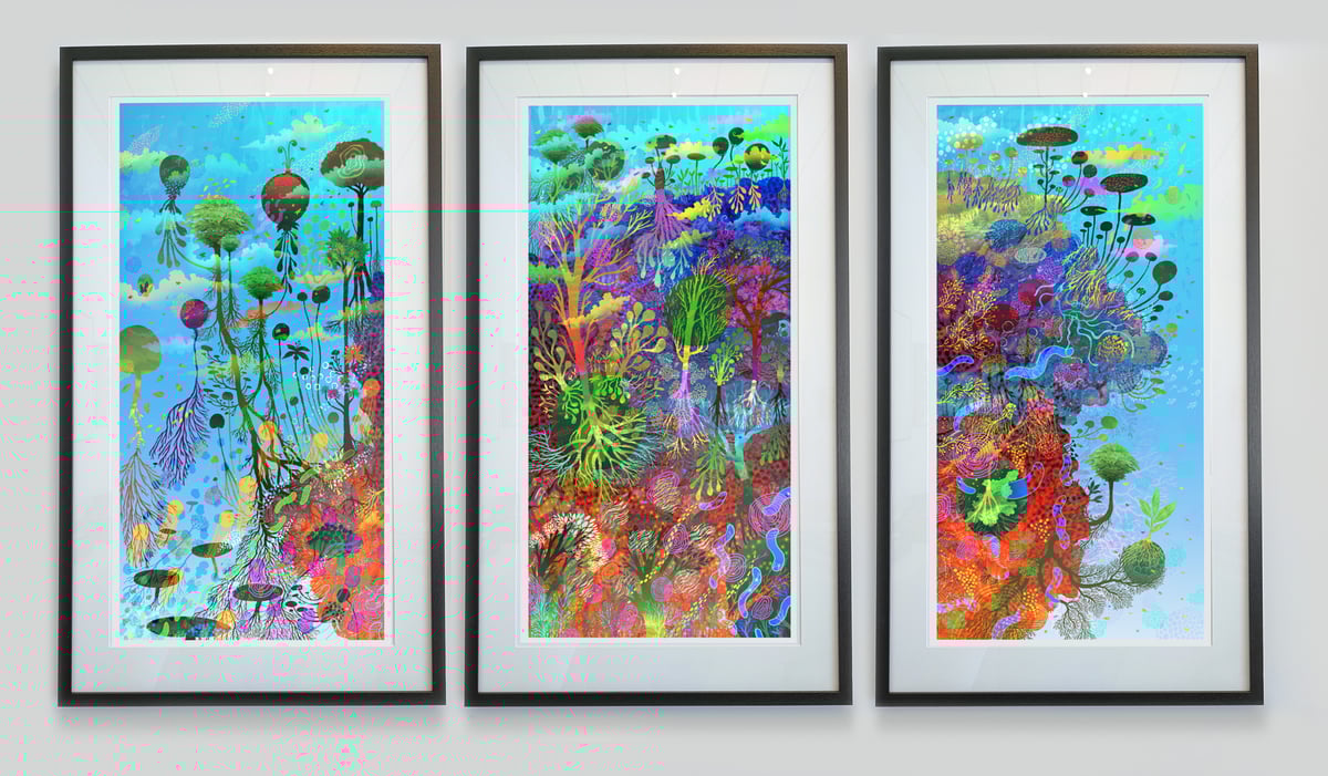 Secret Garden Triptych - Purchase Set or Framed Set | Paul Summerfield