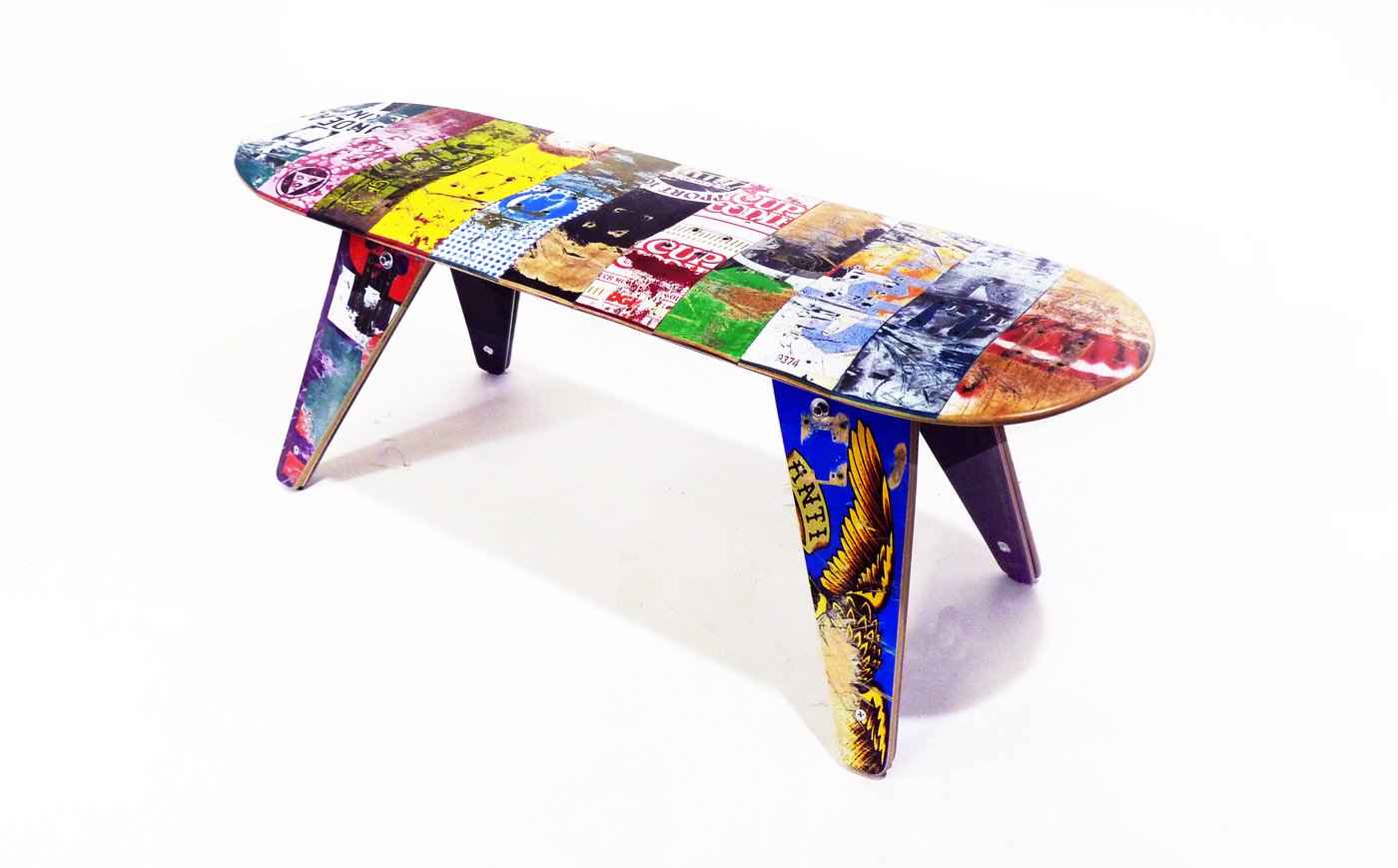 48" Two Seater - Recycled Skateboard Bench | Recycled Skateboard ...