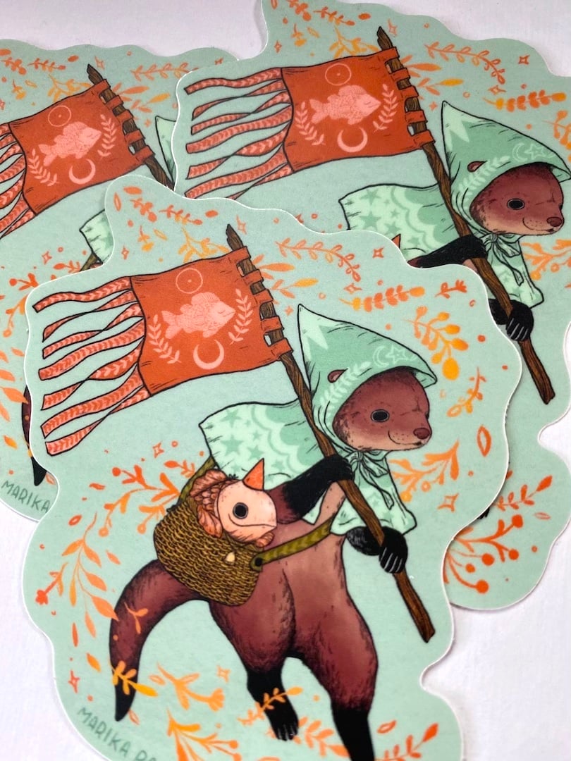 Unlikely Friends Sticker | Marika Paz Illustration