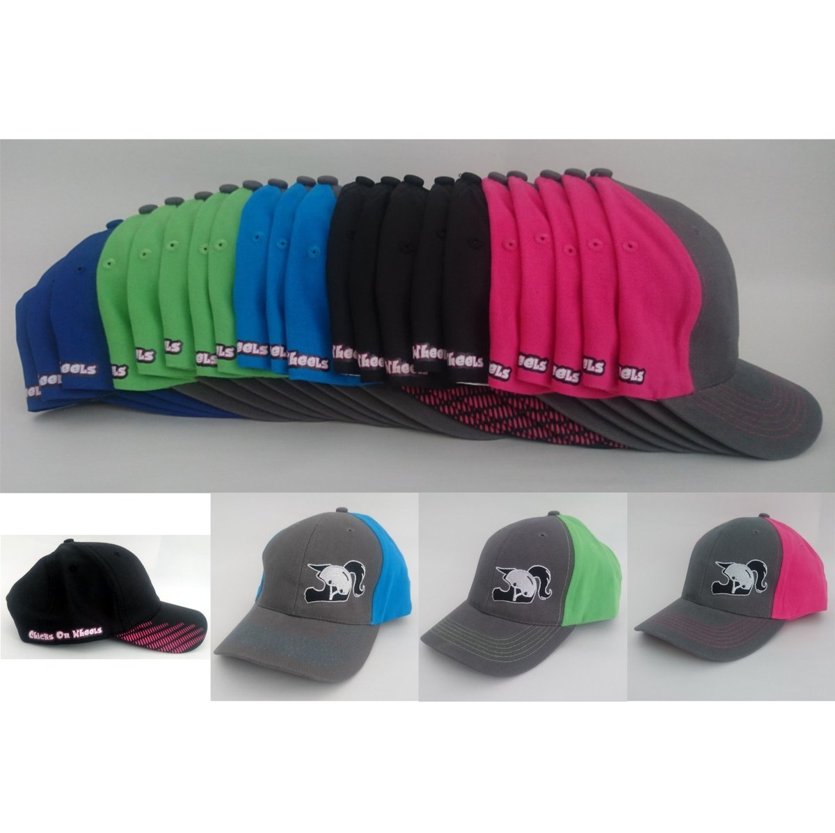 CHOW Coloured Caps | CHICKS ON WHEELS