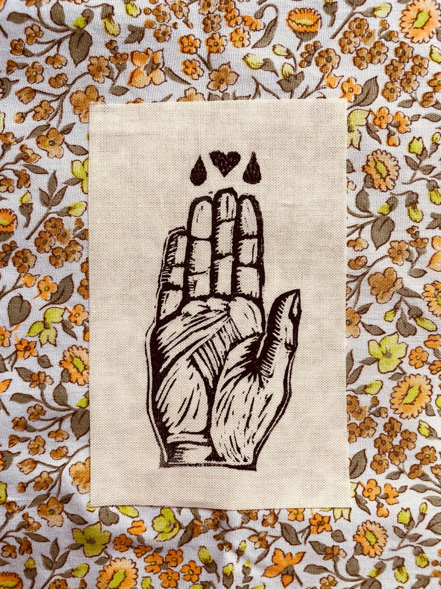 Blood/Sweat/Tears working hands patch | Ten Hens Press