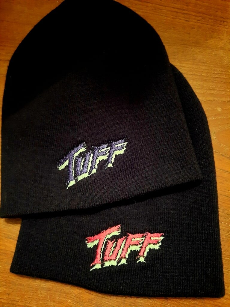 TUFF Beanie with Purple or Pink Embroidered Logo includes some TUFF ...