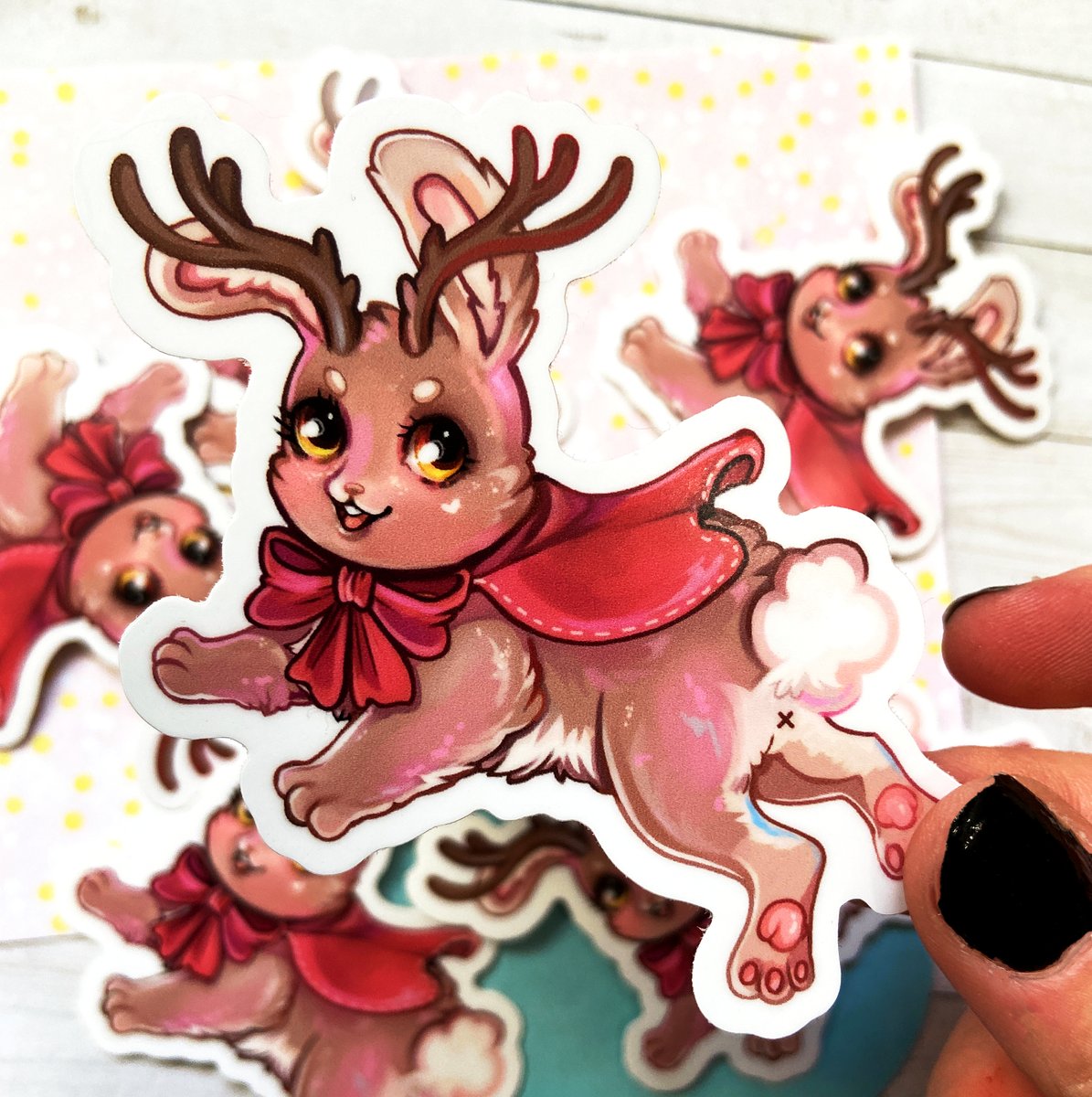 Vintage Cryptids Jackalope | Vinyl Sticker | Sleepyrogue Vintage Cryptids Jackalope | Vinyl Sticker | Sleepyrogue