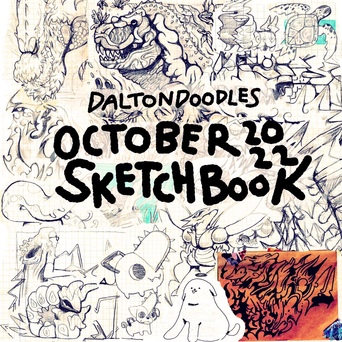 October 2022 Sketchbook (Digital PDF) | Dalton Doodles Online Shop
