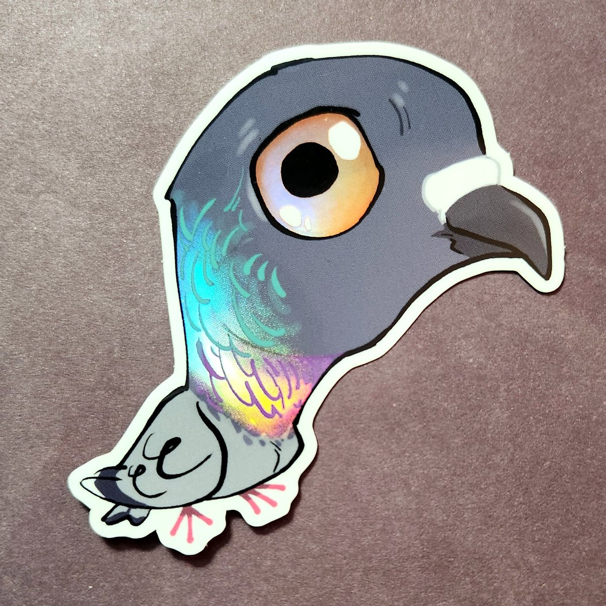 Pigeon Holographic Sticker | Squidyjen