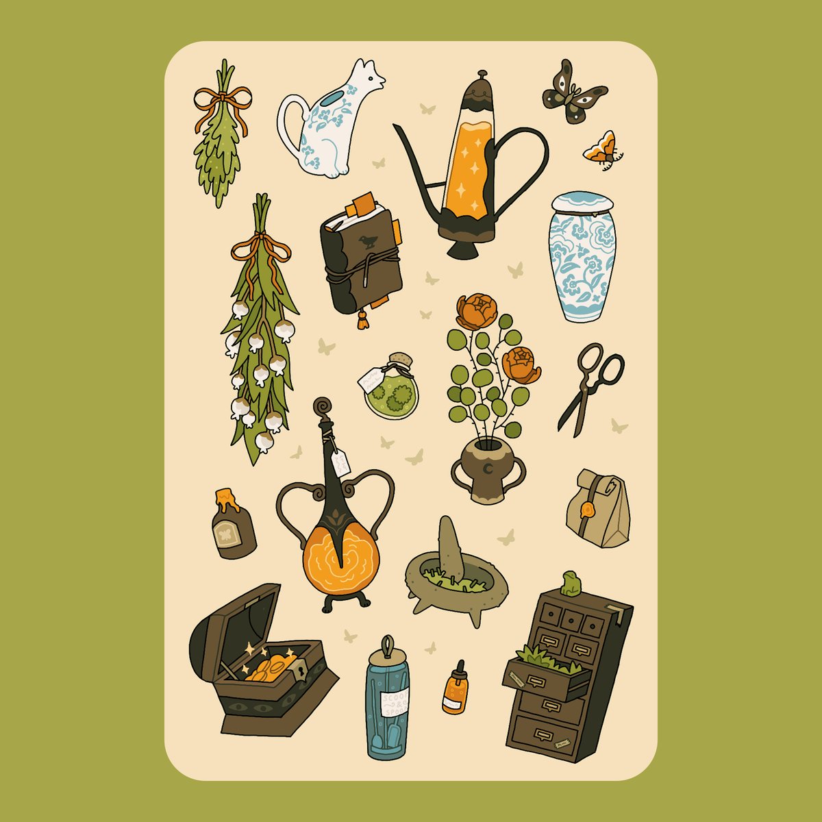Vinyl Sticker Set: Apothecary Cabinet | EKUBO