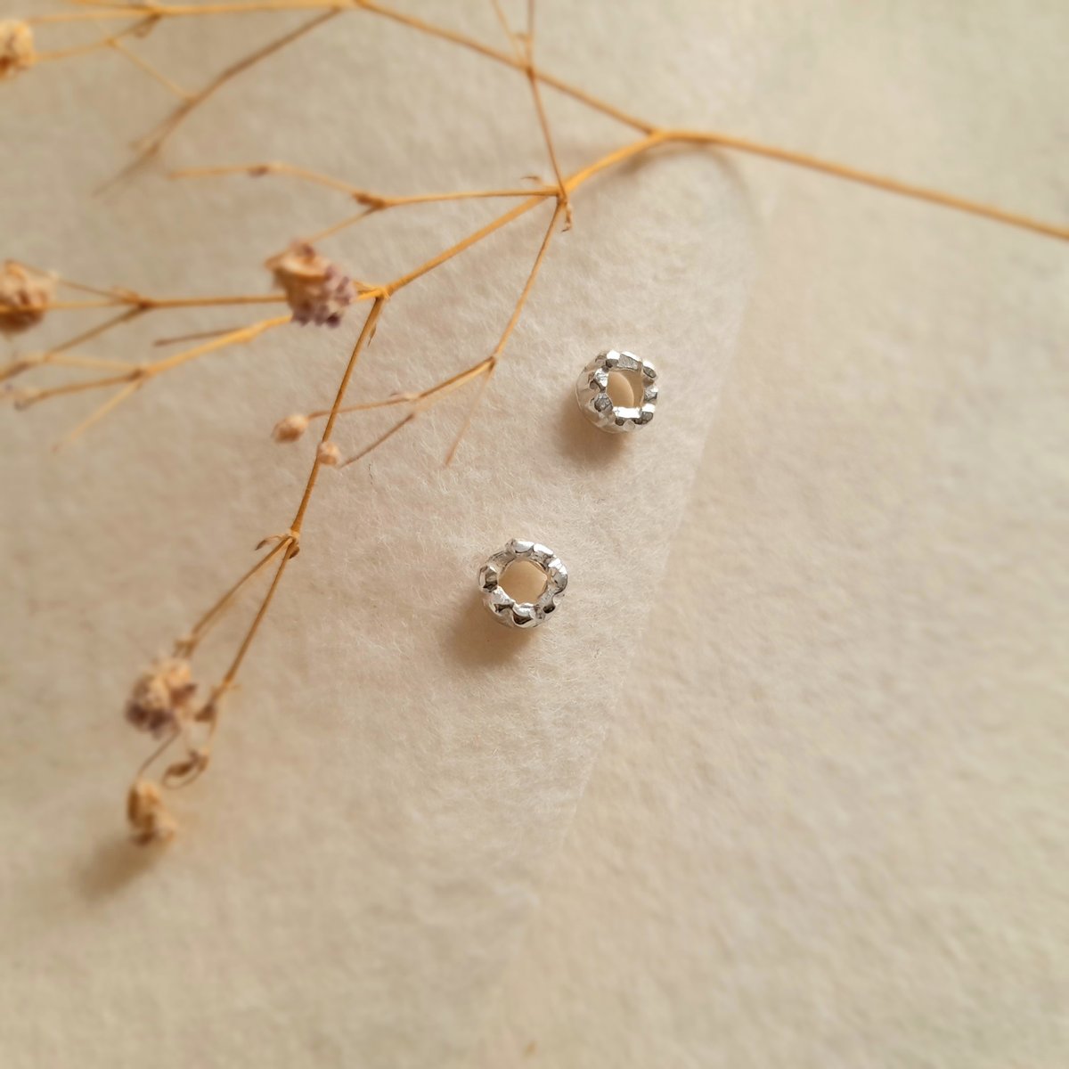 Nerth~ strength round earrings | Clare Elizabeth Kilgour