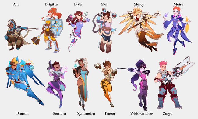 Overwatch Ladies stickers | vickisigh
