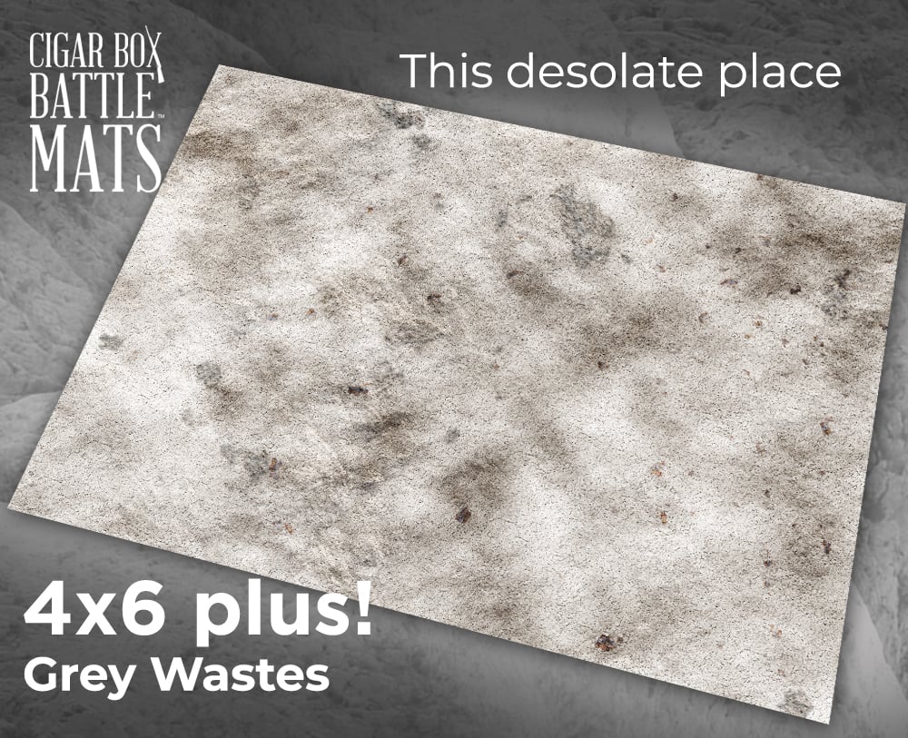 The Grey Wastes — #2140 — 6’x4’ plus | Cigar Box Battle Store