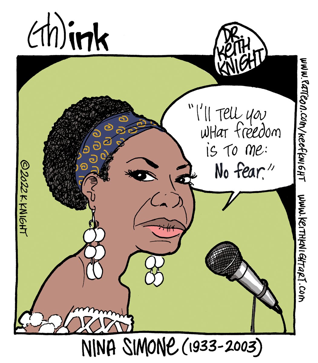 Nina Simone Cartoon Print | Buy Keith Knight Stuff