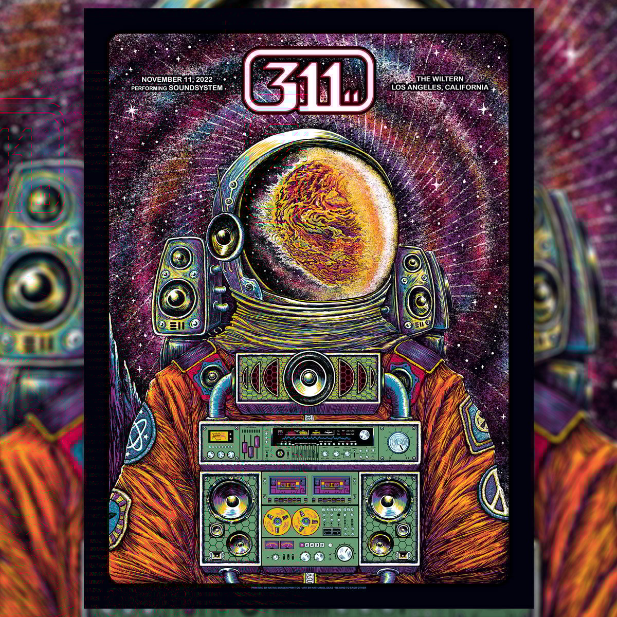 311 SOUNDSYSTEM 11/11/22 full-color poster | bourbon sunday