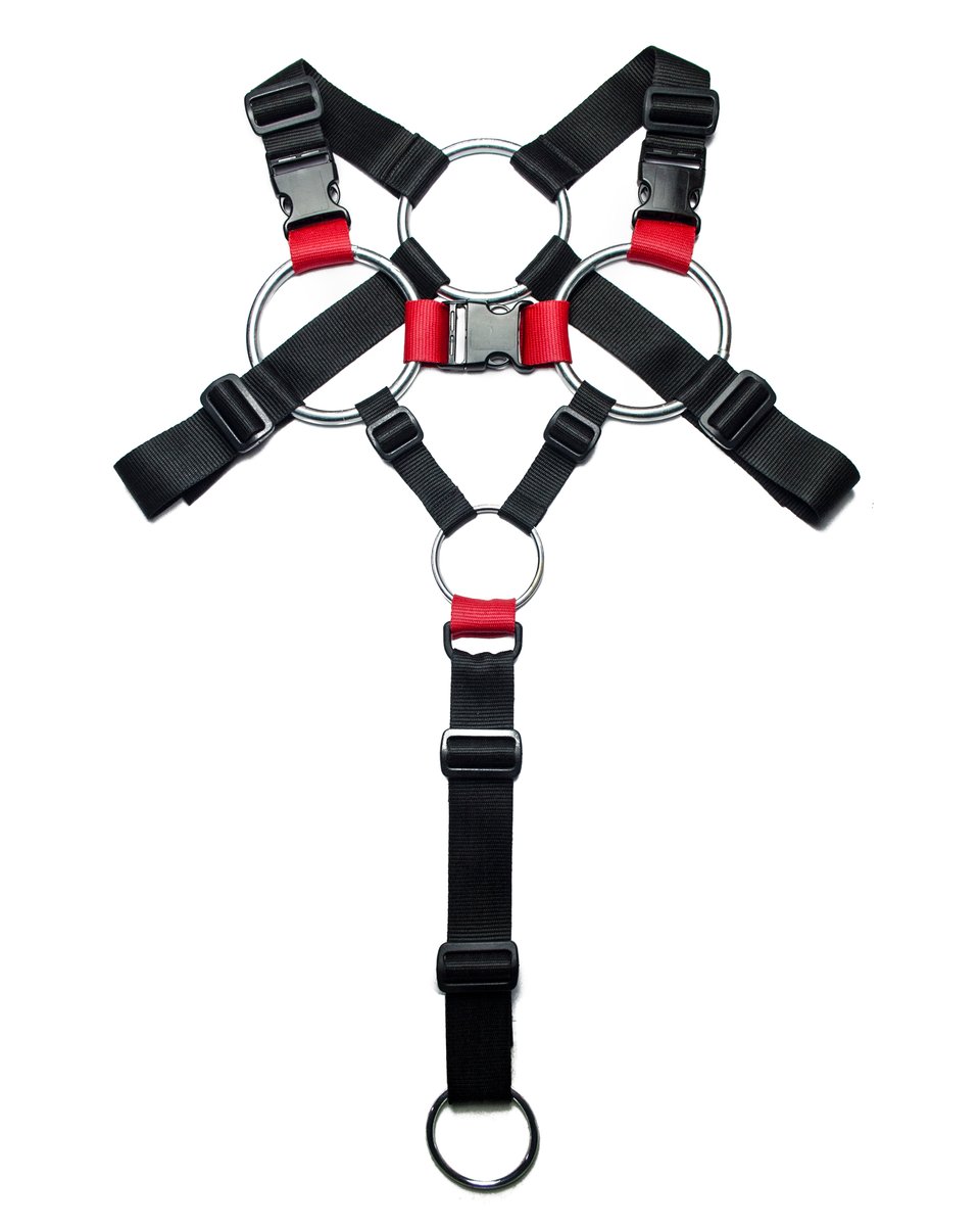 TACTICAL HARNESS CCKRING JT_01 / BLACK_RED | ALBINOHECTOR