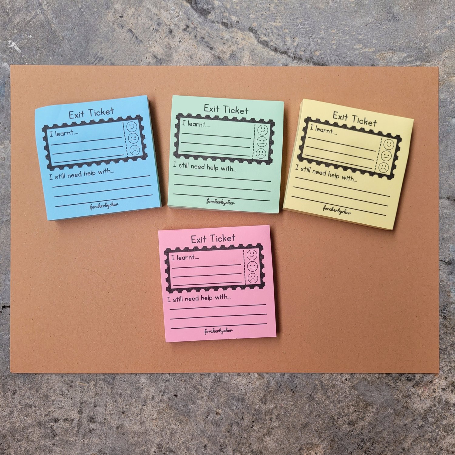 Exit Ticket Sticky Notepad | forcherbycher