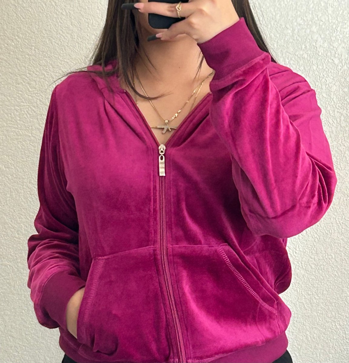 Pink velour tracksuit | Liitzy's Boutique