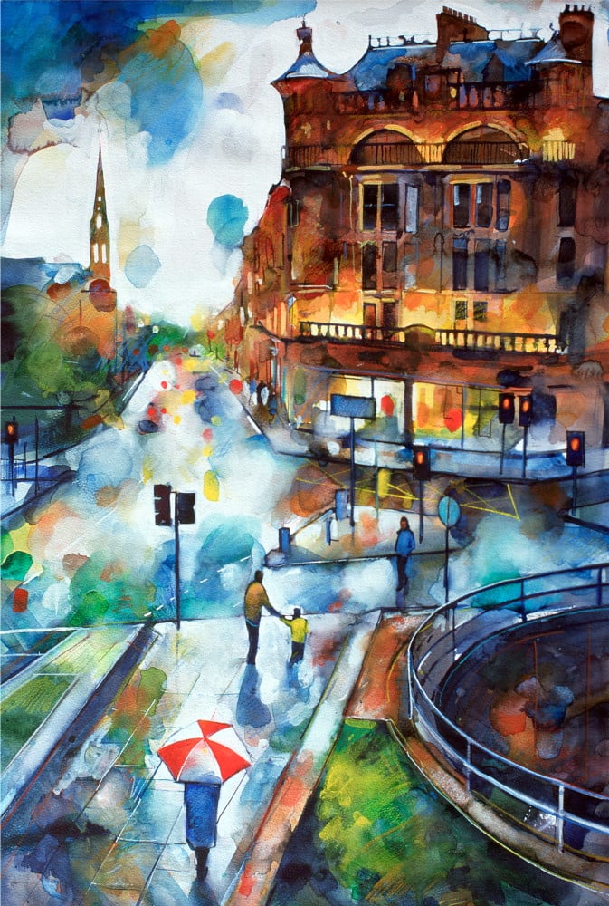 View from a bridge - Charing Cross | Bryan Evans Artist