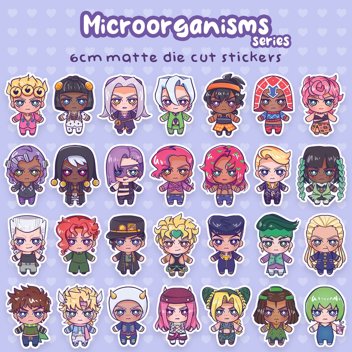 Microoragnism Stickers Series - JJBA - Die Cut Stickers | chaotixcanvas